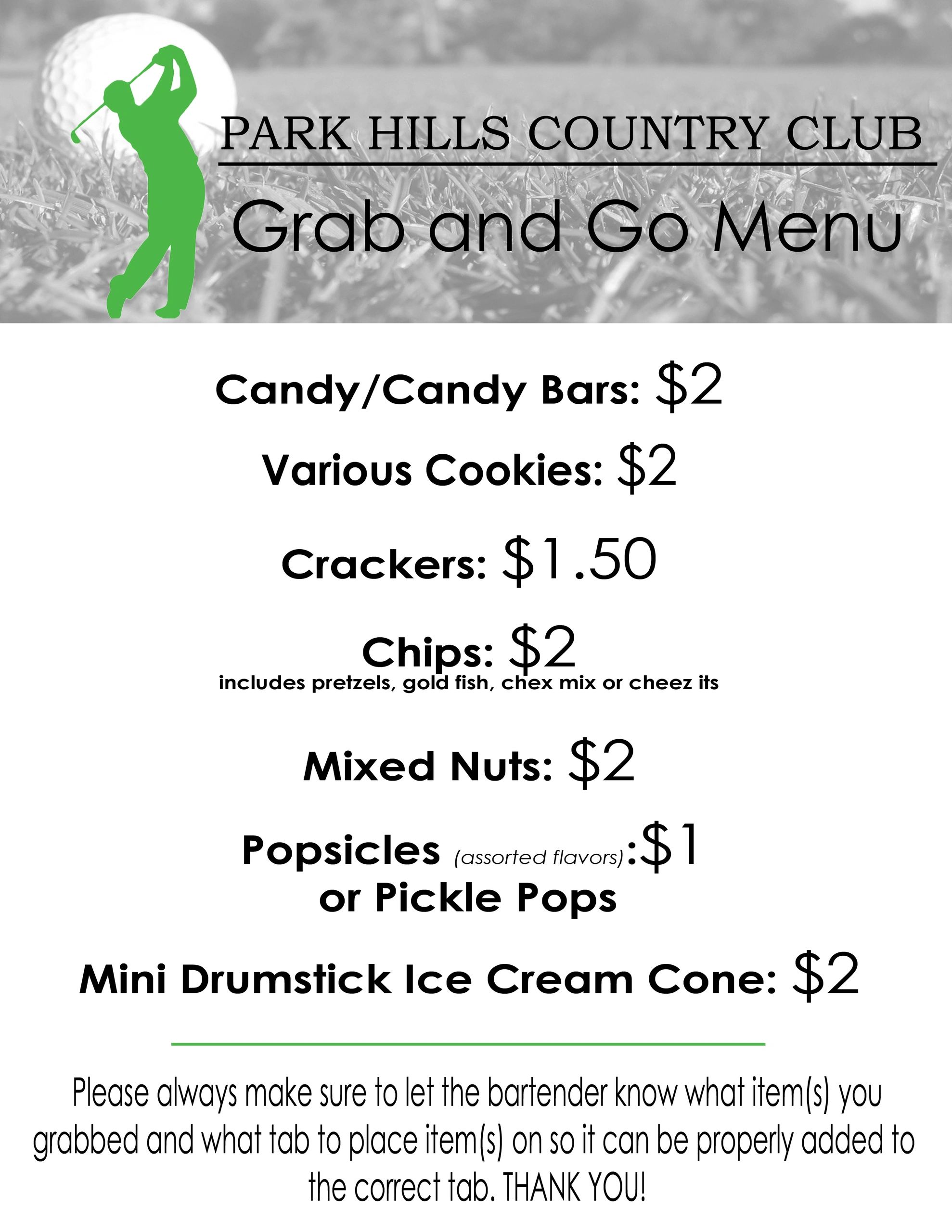 menu-3 – Park Hills Country Club – Pratt, KS